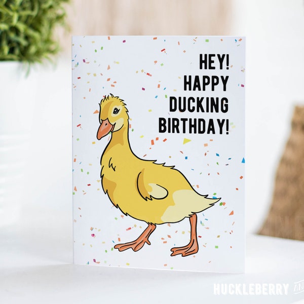 Funny Duck Birthday Card - Etsy