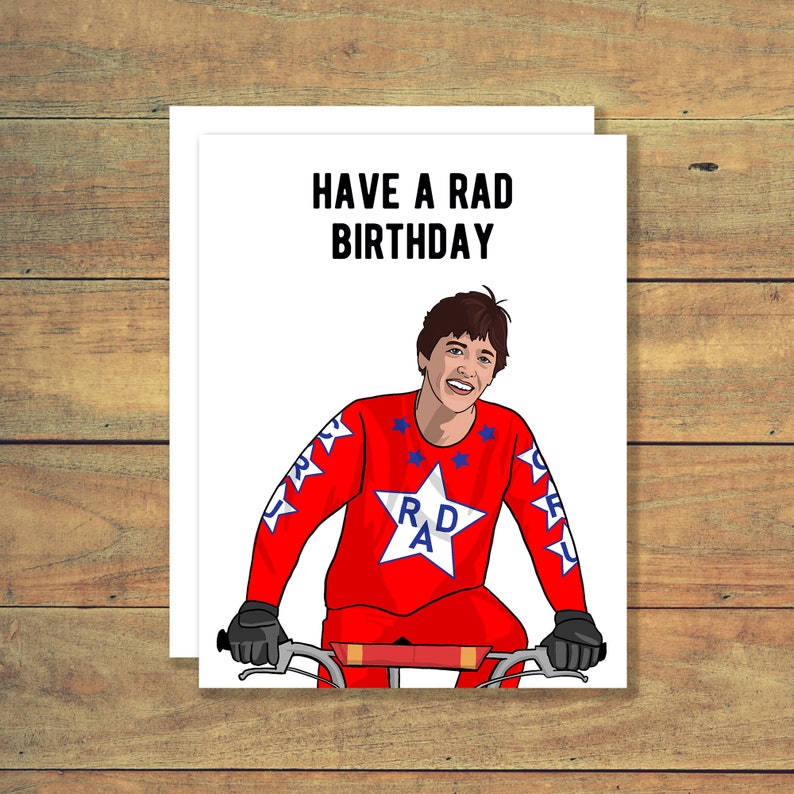 Rad Birthday Card Rad Movie Cru Jones Birthday Card 80's - Etsy