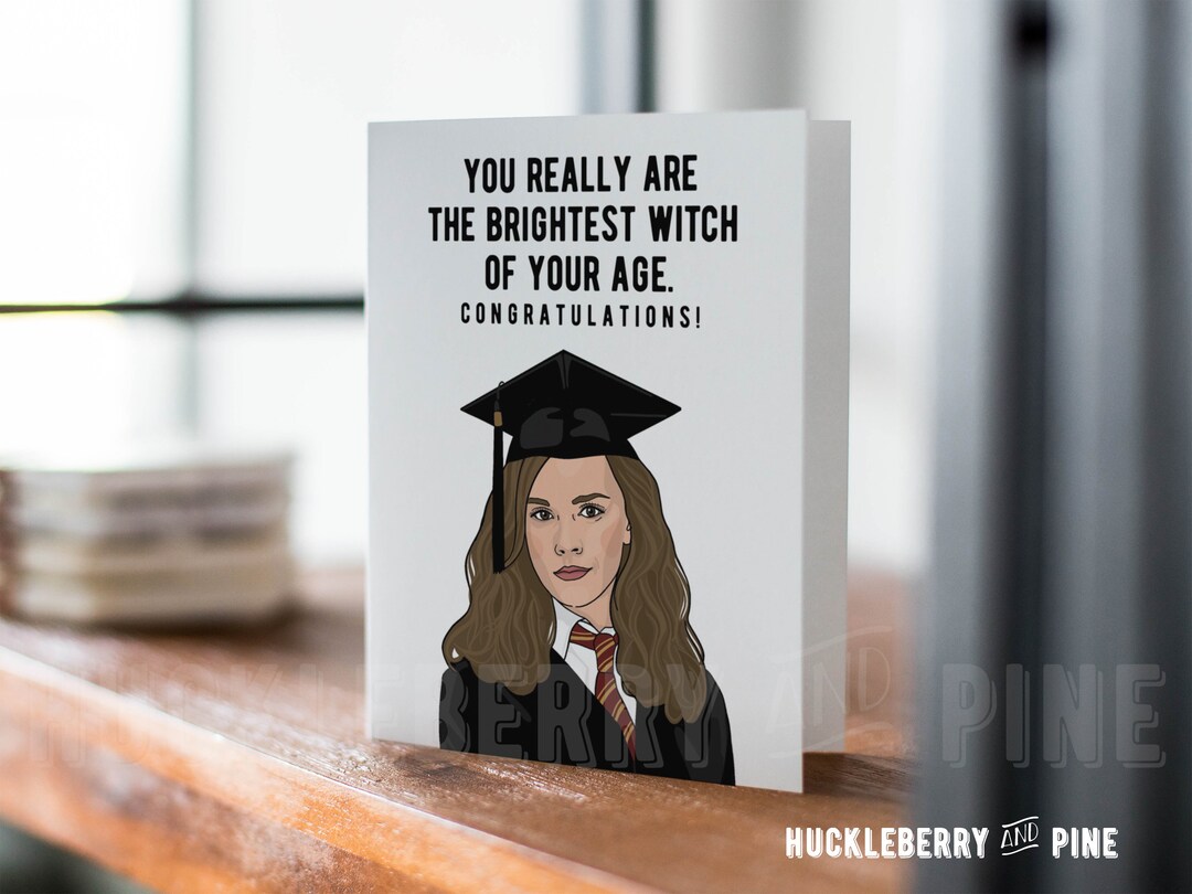 Brightest Witch Graduation Card, Wizard Graduation Card, Graduation ...
