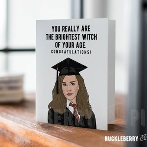 Brightest Witch Graduation Card, Wizard Graduation Card, Graduation ...
