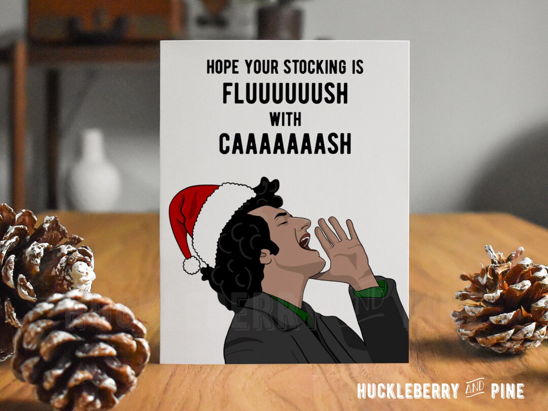 Jean-ralphio "flush With Cash" Christmas Card, Holiday Humor, Handmade ...