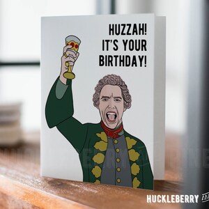 Funny Huzzah Birthday Card, the Great, Funny Birthday Card, Funny ...