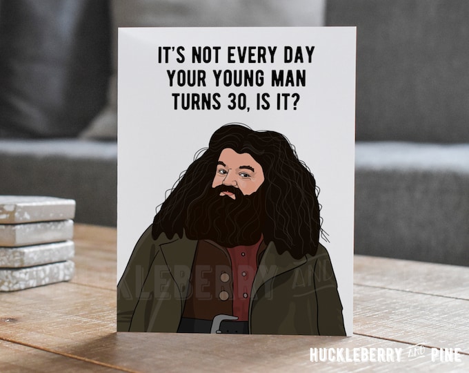 Customizable Giant Wizard Birthday Card, Wizarding Birthday Card ...