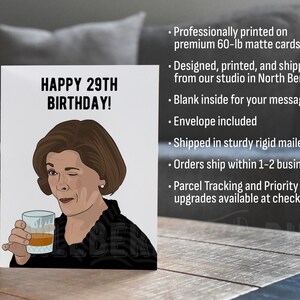 Lucille Bluth Birthday Card, Lucille Happy 29th Birthday Wink Card ...