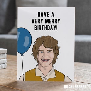 Merry Birthday Card, Lord of the Rings Card, Hobbit, Movie Greeting ...