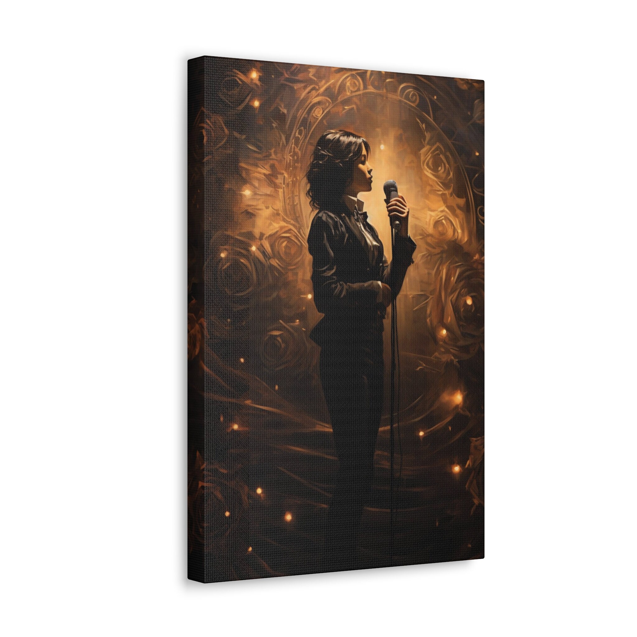 Silhouette of A Woman Singing Wall Art Expressive Home Decor and Gift ...