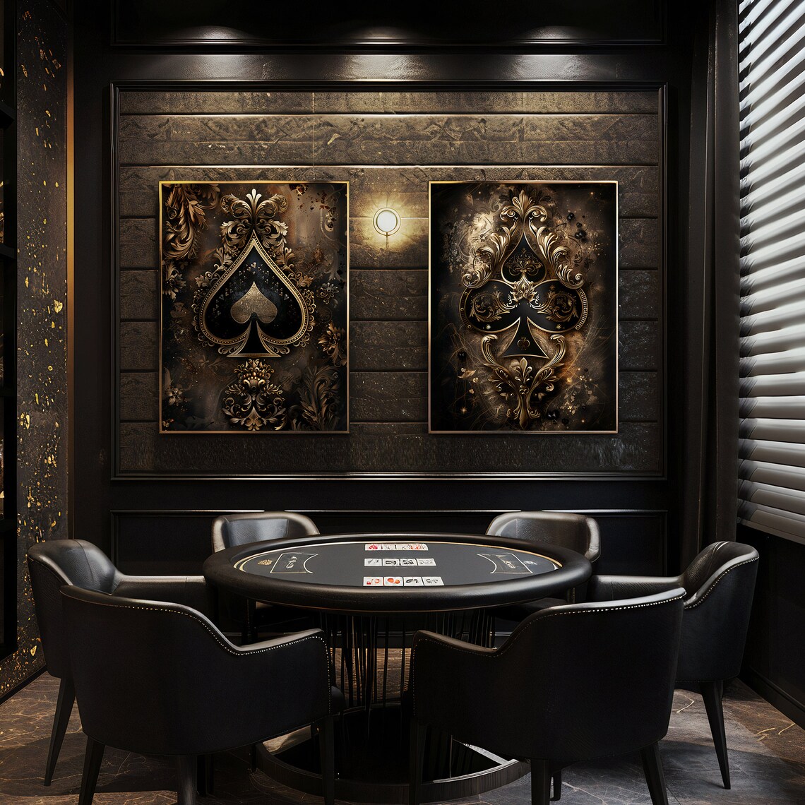 Vintage Inspired 4 Piece Printable Wall Art Set - Playing Card Symbols ...