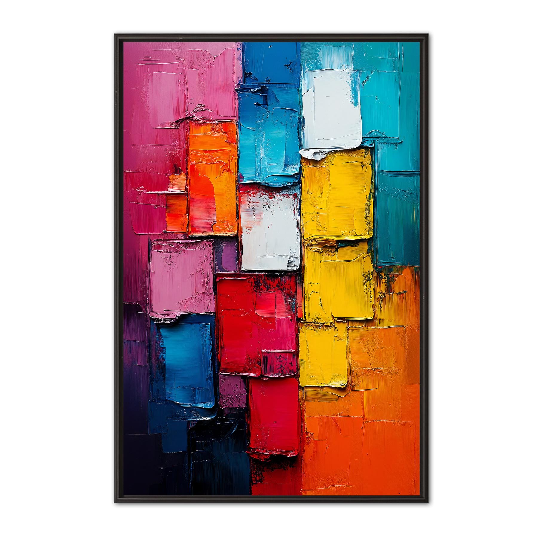 Vibrant Color Block Abstract Printable Art Modern Digital Download Wall ...