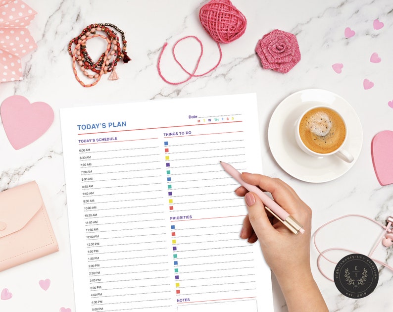 Daily Planner for Kids Daily Schedule and Routine Printable - Etsy