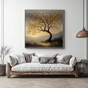 Tree Wall Artwork, Printable Square Botanical Art, Home and Office ...