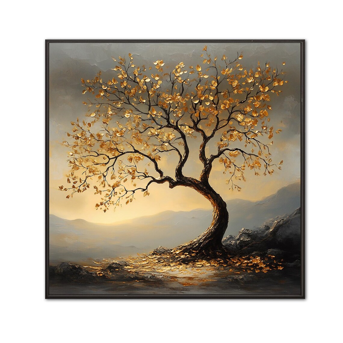 Tree Wall Artwork, Printable Square Botanical Art, Home and Office ...