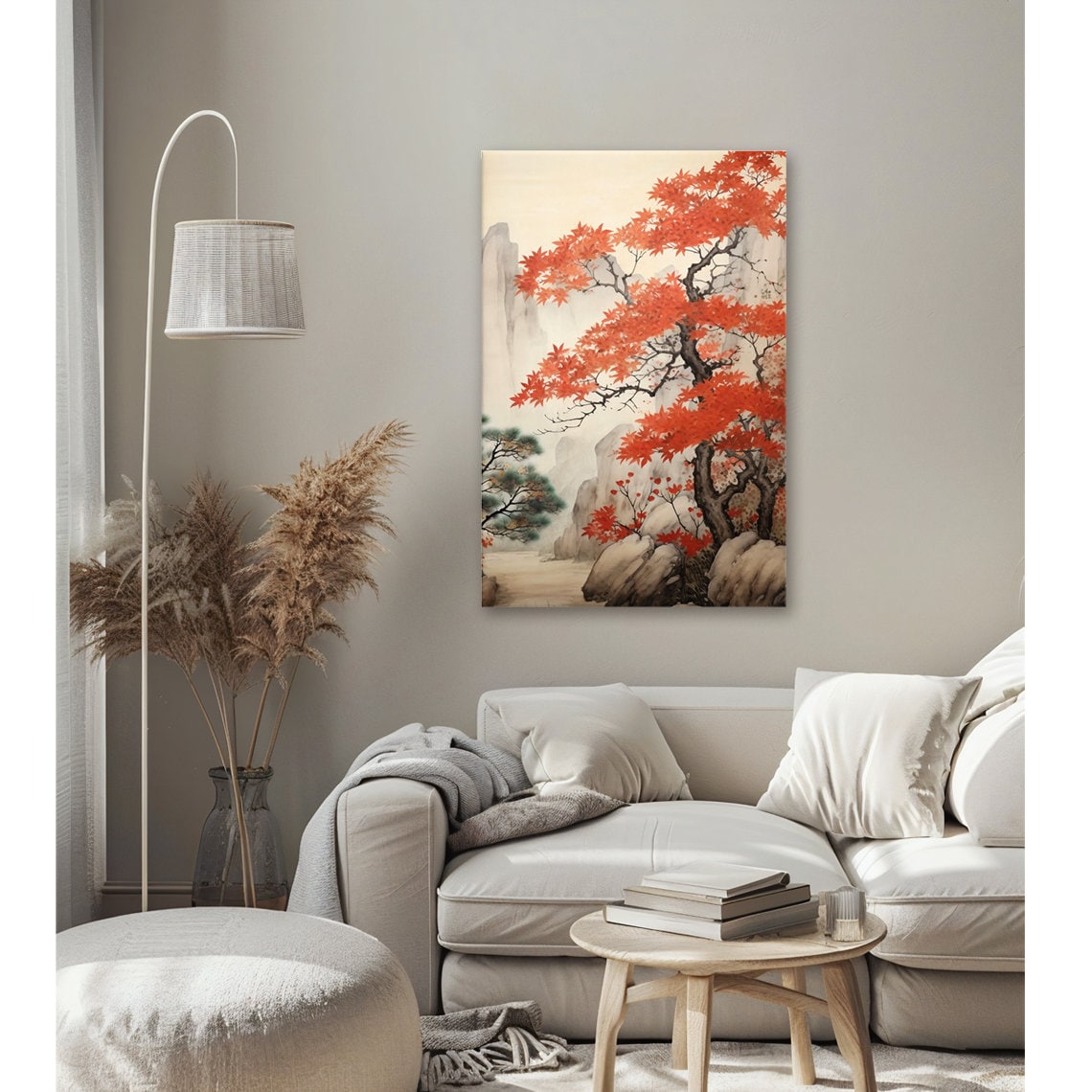 Japanese Maple Tree Canvas Wall Art, Giclee Print, Japandi Inspired ...