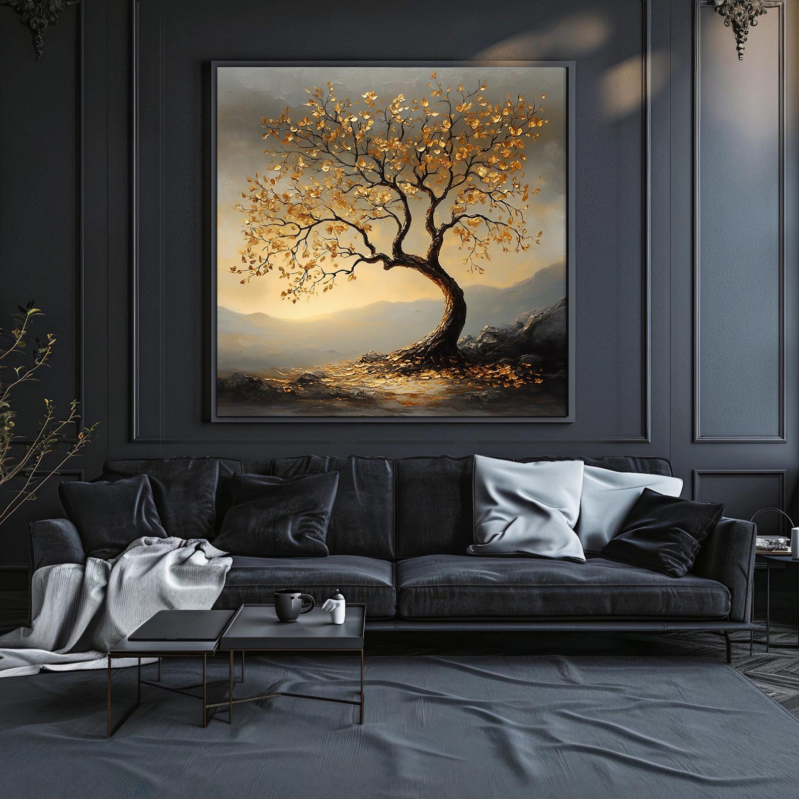 Tree Wall Artwork, Printable Square Botanical Art, Home and Office ...