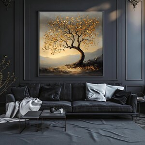 Tree Wall Artwork, Printable Square Botanical Art, Home and Office ...