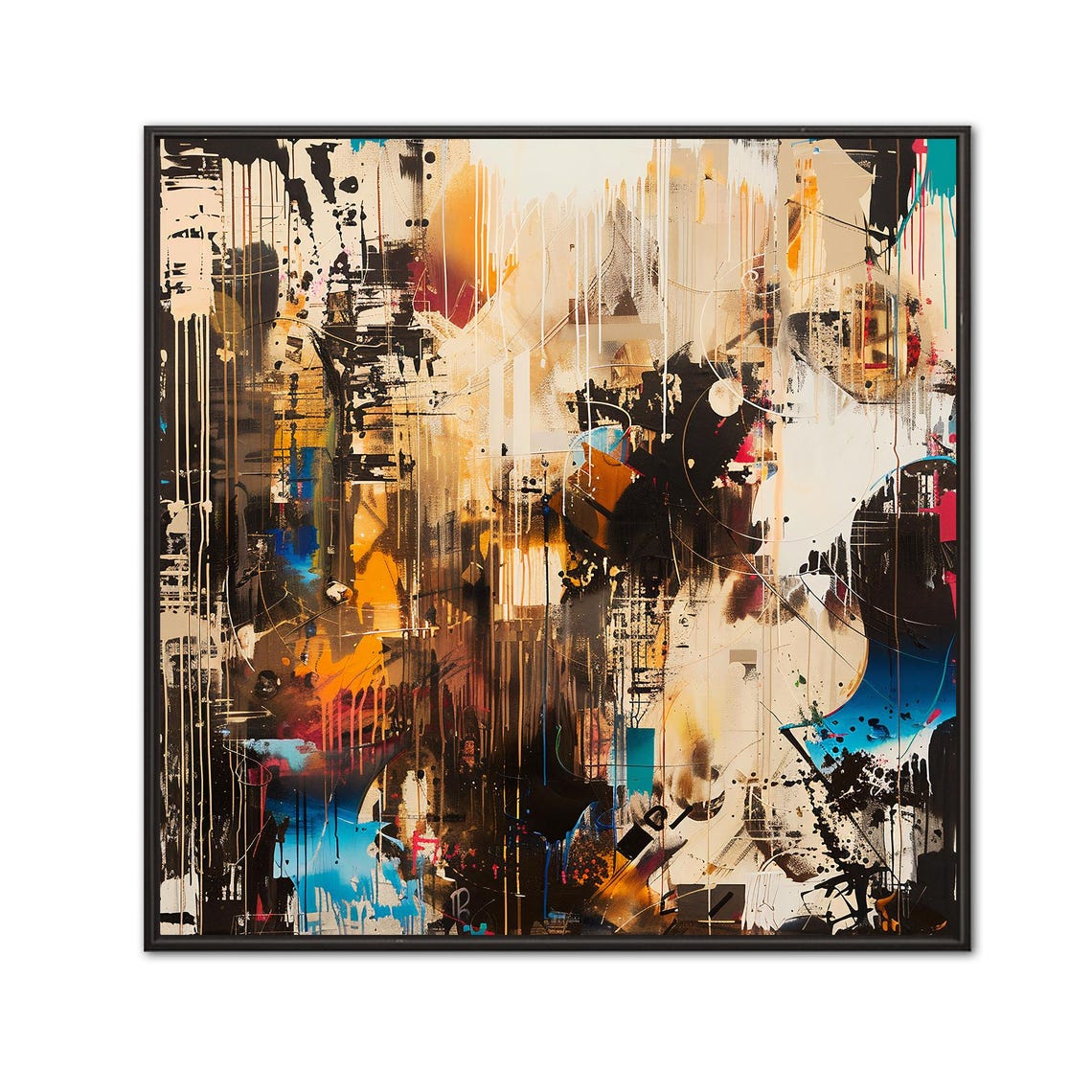 Abstract Urban Street Art - Vibrant and Neutral Colors Wall Art ...