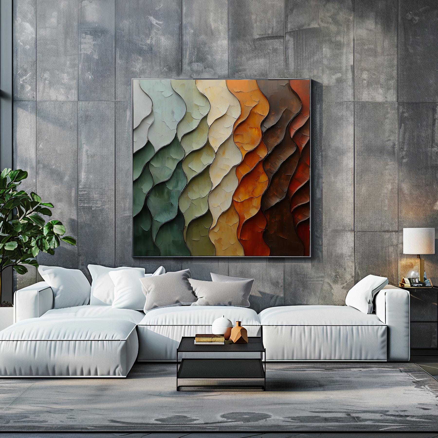 Modern Abstract Wall Art, Earthy Color Tones, Printable Artwork, Home ...
