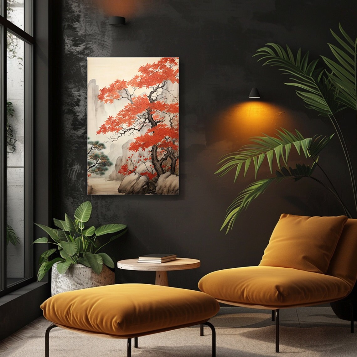Japanese Maple Tree Canvas Wall Art, Giclee Print, Japandi Inspired ...