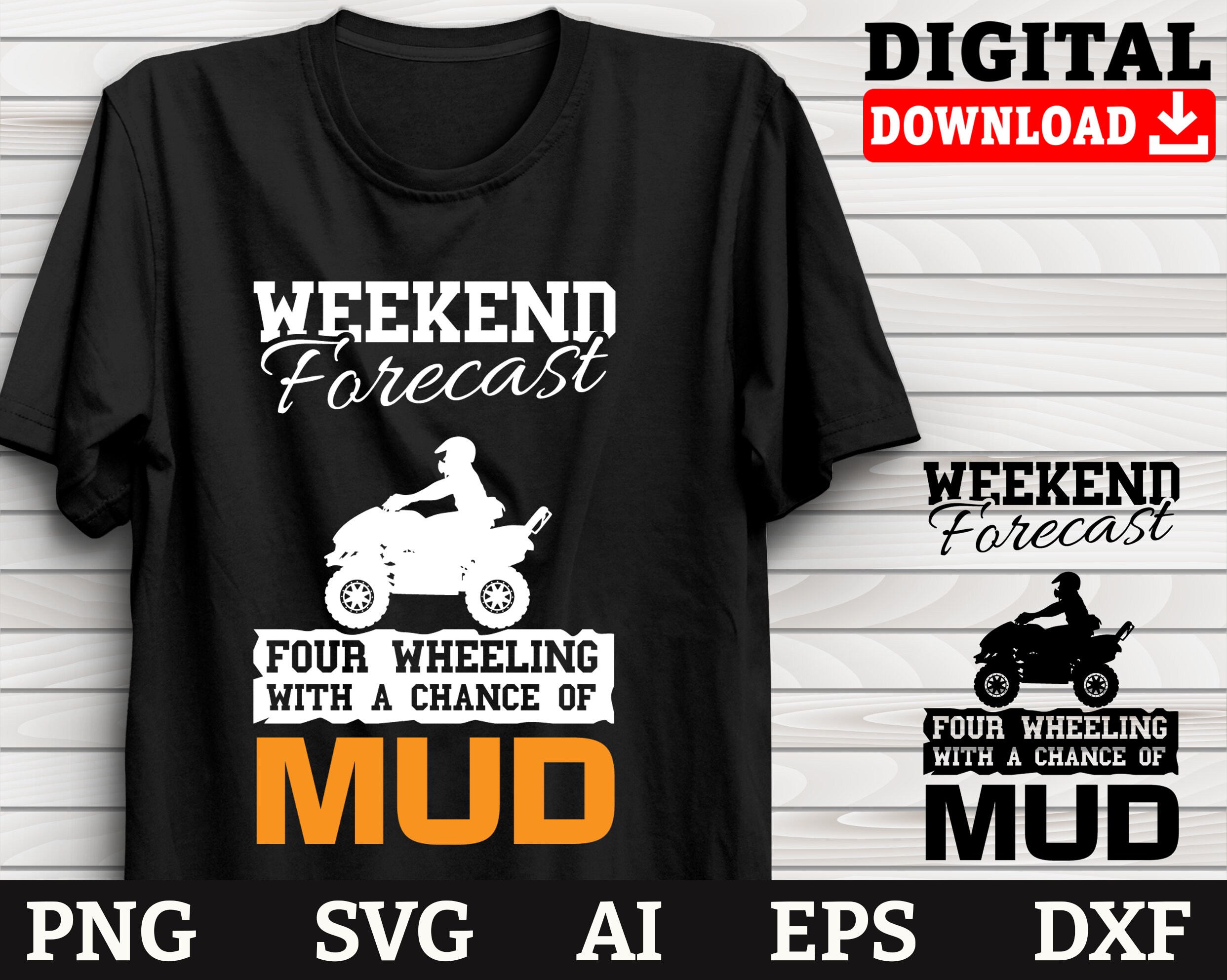 Atv Quad Bike Svg, Weekend Forecast Atv-cool Quad Bike Graphic Theme ...