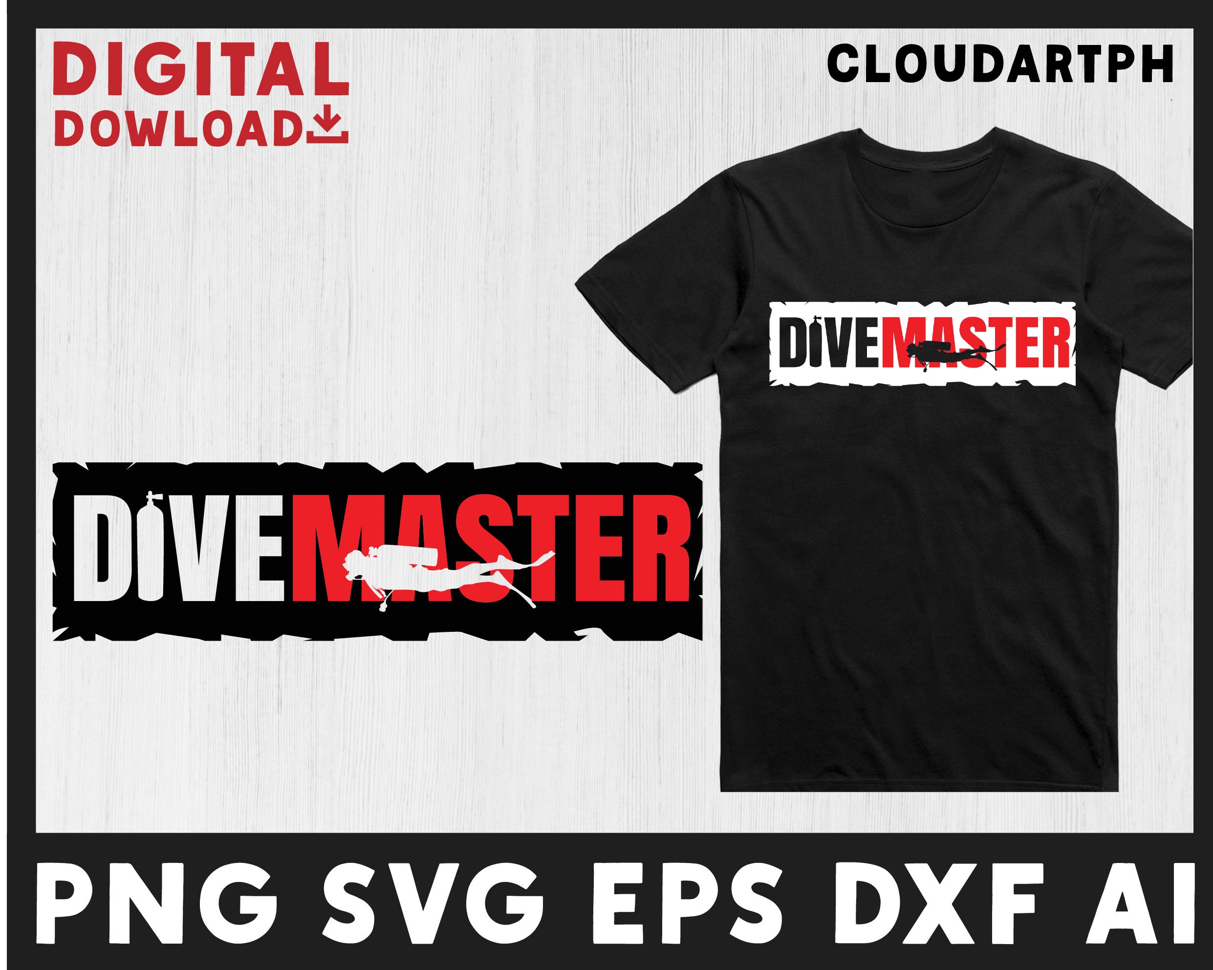 Scuba Svg, Dive Master-cool Scuba Graphic Theme, Scuba Clipart, for ...