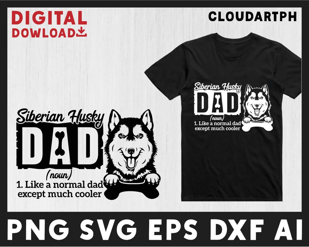 Siberian Husky Svg, Husky Dad Definition, Silhouette Svg, Peeking Dog ...