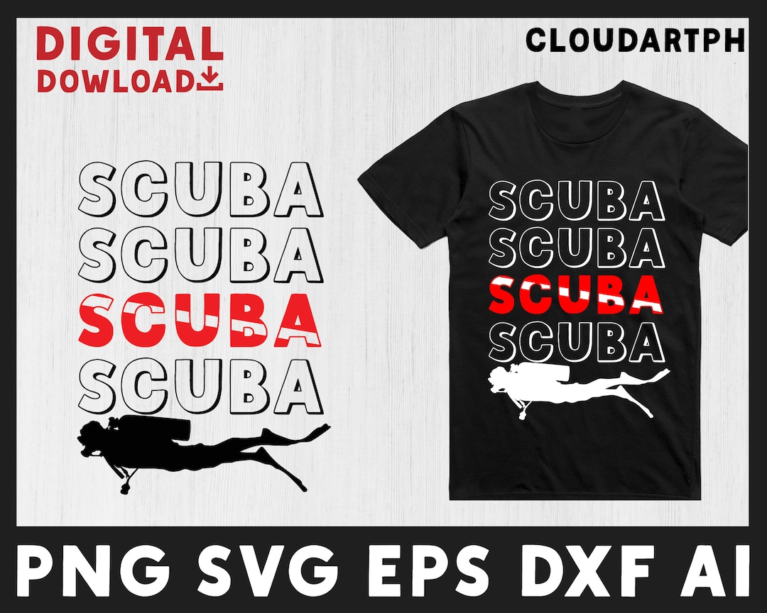 Scuba Svg, Scuba Diving-cool Scuba Graphic Theme, Scuba Clipart, for ...