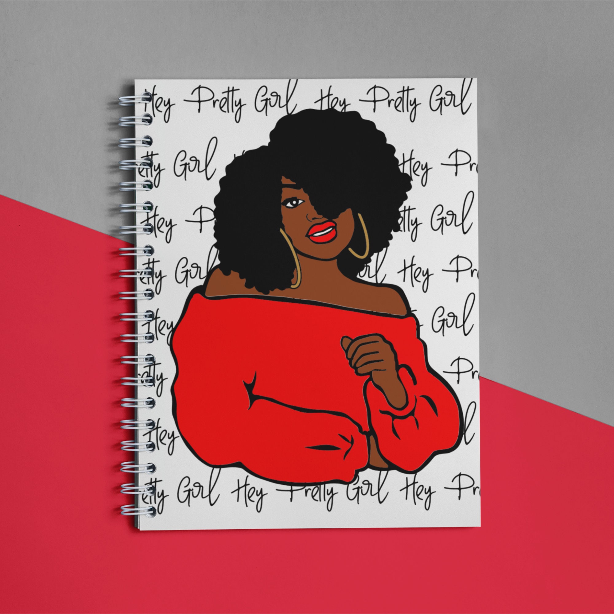 Pretty Girl, Printable Notebook Cover, Printable Journal Cover, Digital ...
