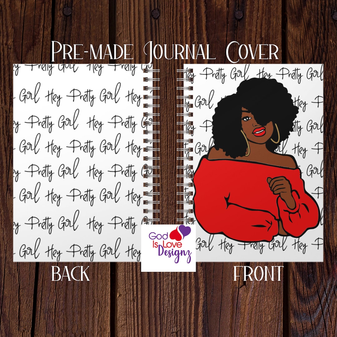 Pretty Girl, Printable Notebook Cover, Printable Journal Cover, Digital ...
