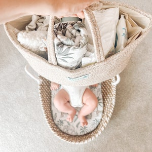 Natural Nappy Caddy, Baby Organiser, Nursery Storage, Nappy Caddy, Baby ...
