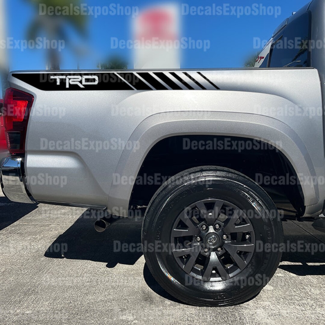 TRD Stripe Decal Fits Bedside Toyota Tacoma Truck Sticker Vinyl in 6 ...