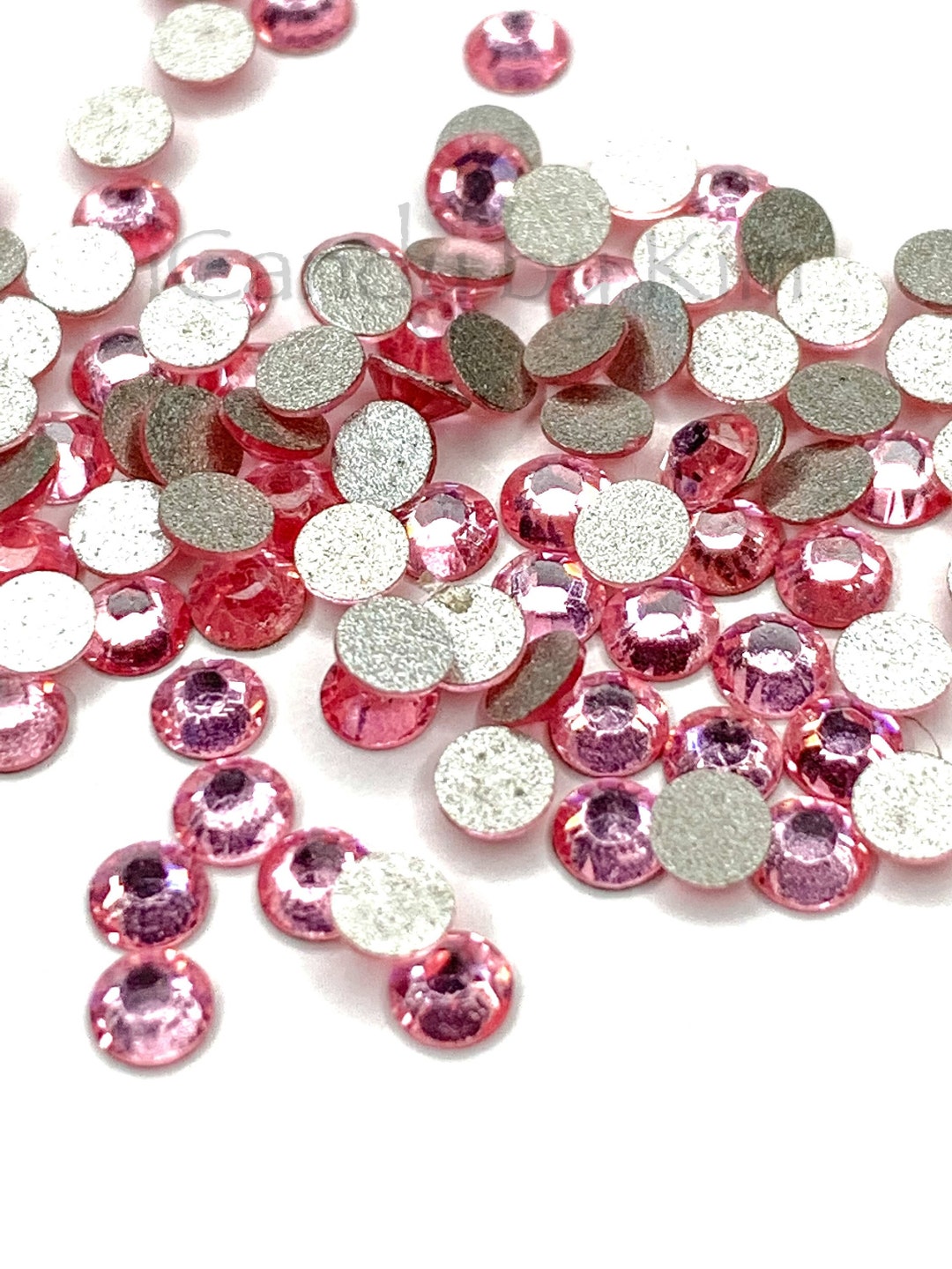 LIGHT ROSE 100pcs Swarovski Crystal Flatback Rhinestones Xilion Cut 7ss ...