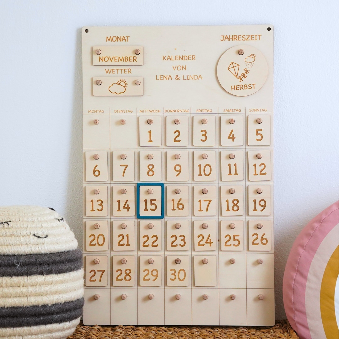 Infinity Calendar Montessori I Children's Calendar I Wooden Calendar I ...