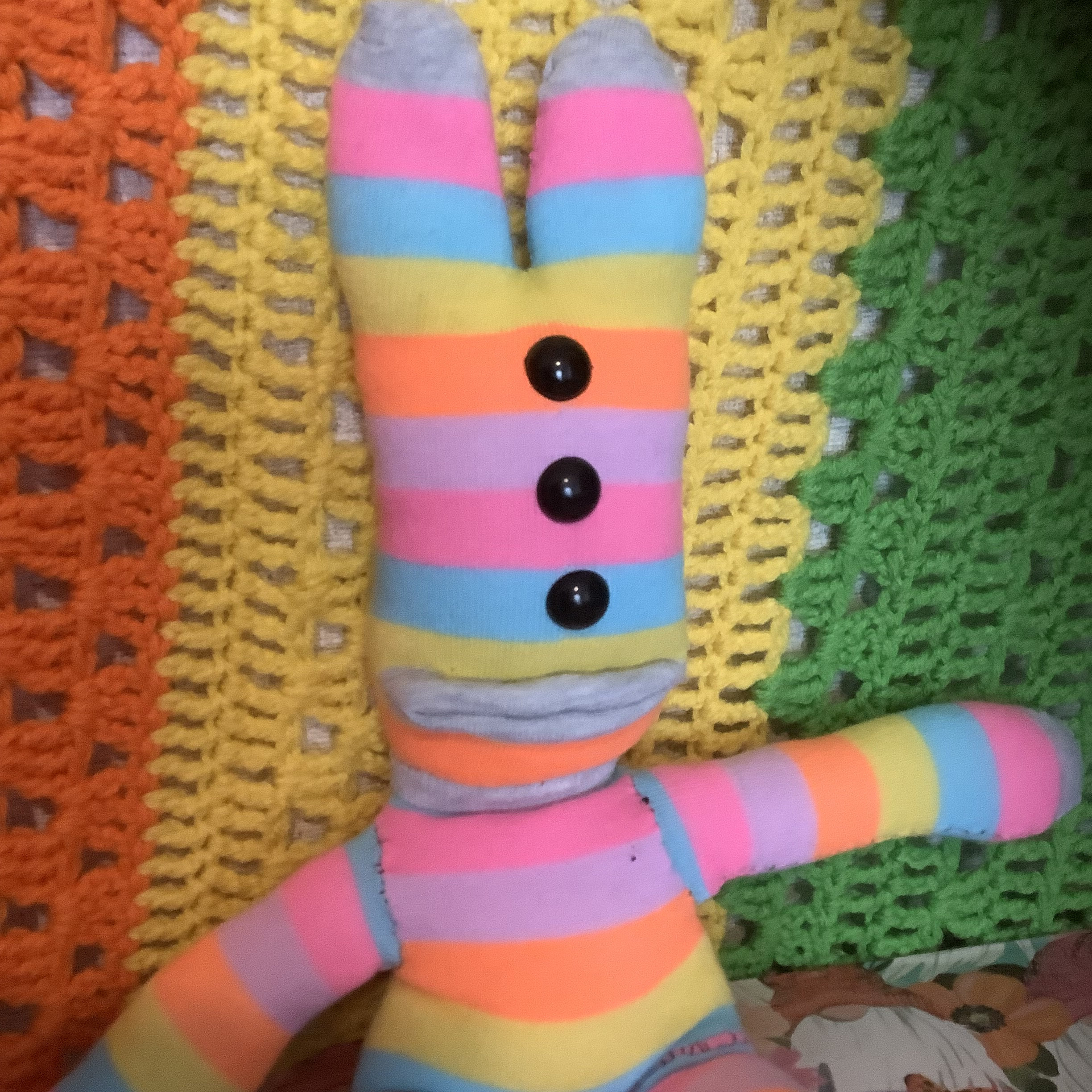 Pastel the Striped Monster - Etsy