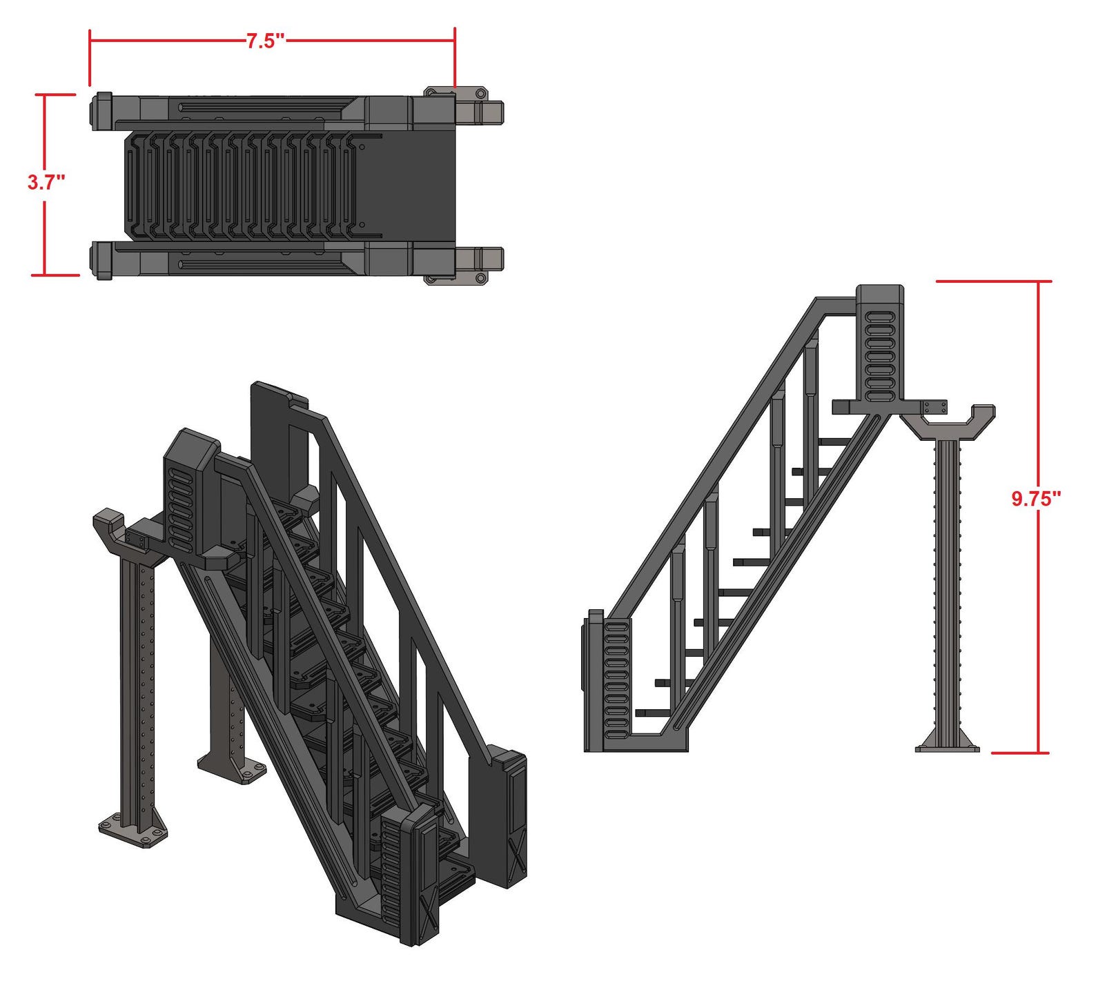 Modular Catwalk - Tall Stairs - 1:12 Classified Scale- 3d Printed - Etsy
