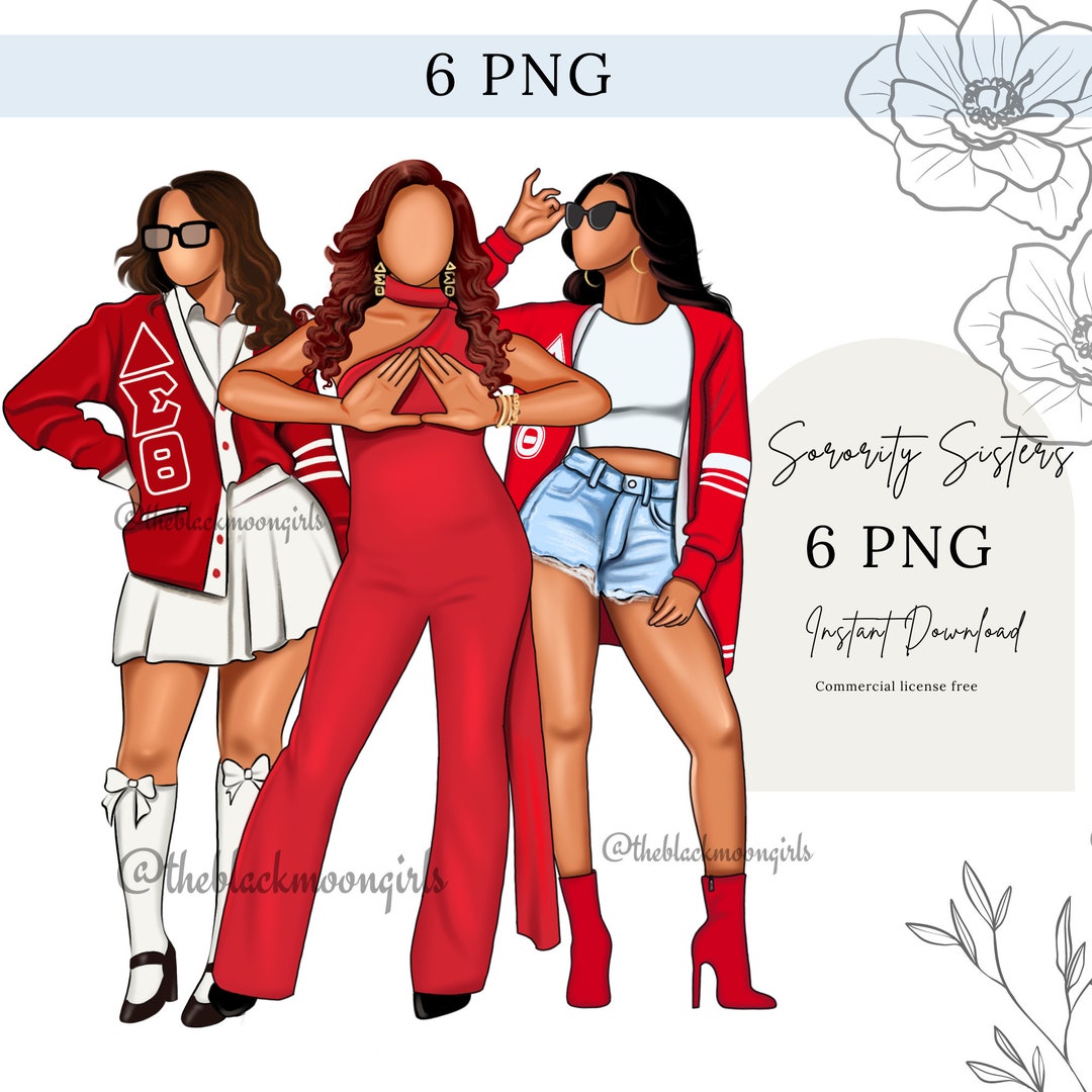 Delta Sigma Theta Sorority Clipart: Sisterhood PNG (digital Download ...