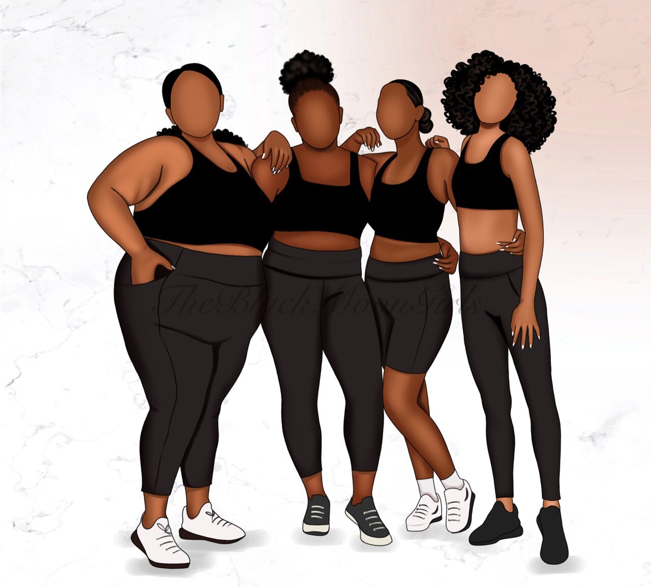 Women in Different Body Shapes Clipart Curvy Girl Clipart - Etsy