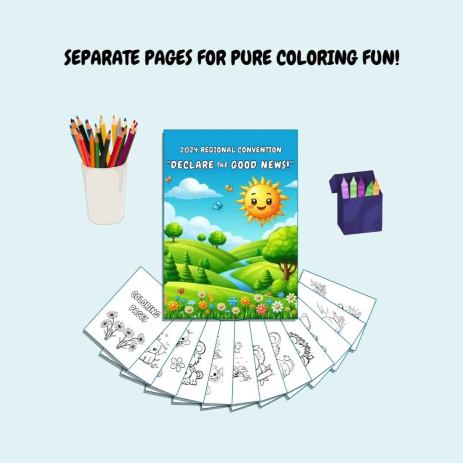 JW Kids Activity Book 2024 Regional Convention Declare the Good News Ages 6-12 Digital Download ...