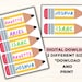 Locker Name Tags Pencil Name Tags Classroom Tags, Printable Labels ...