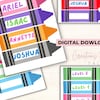 Pastel Classroom Labels, Student Locker Name Tags Pastel Color Name ...