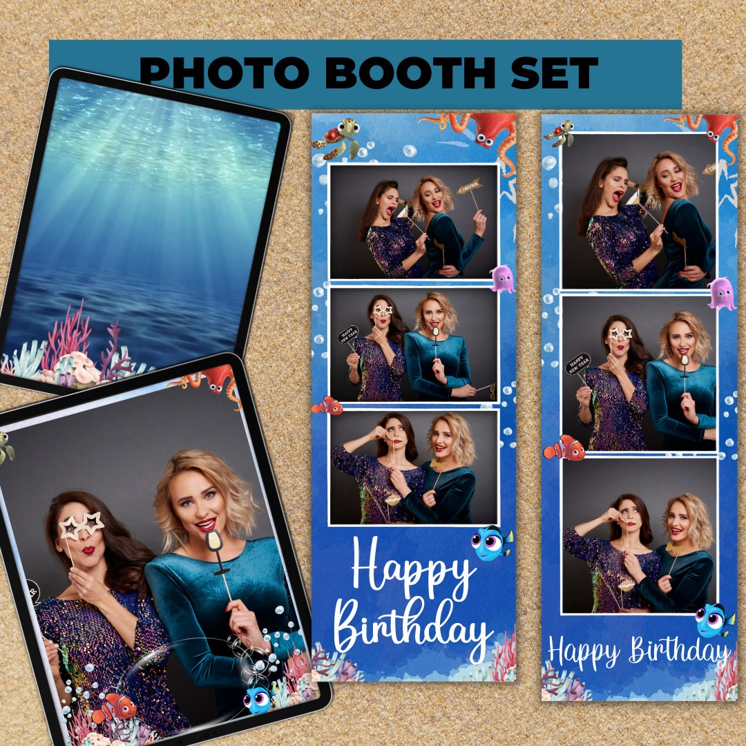 Finding Nemo Dory Photo Booth Set/under the Sea Tap to Start Screen ...
