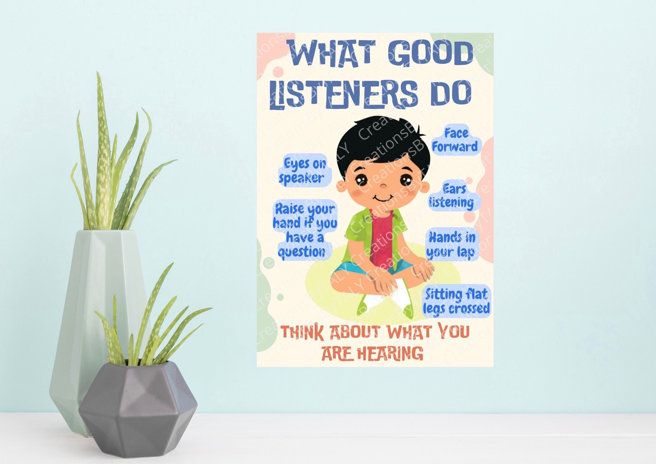 Good Listeners, Educational Print Set, Classroom Poster, Educational ...