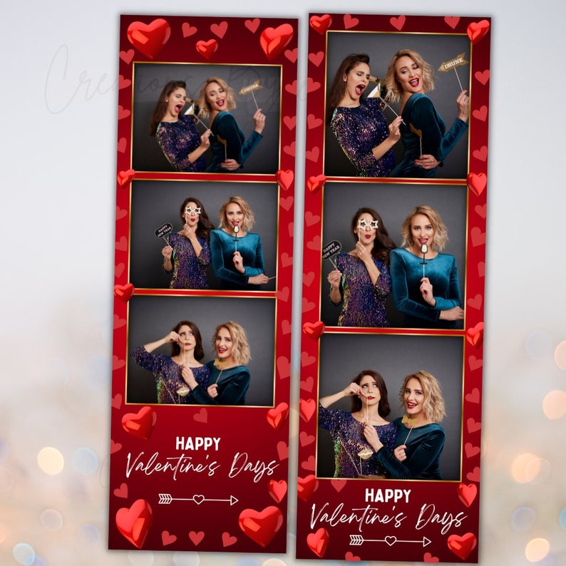 Valentine's Photo Booth Template, Valentine's Day Photo Booth Template ...