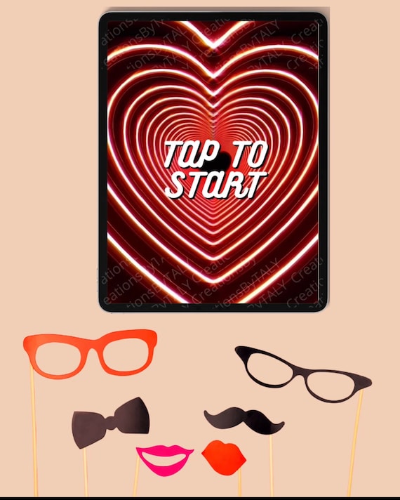Tap to Start Screen/photo Booth Screen/salsa Booth/guest | Etsy
