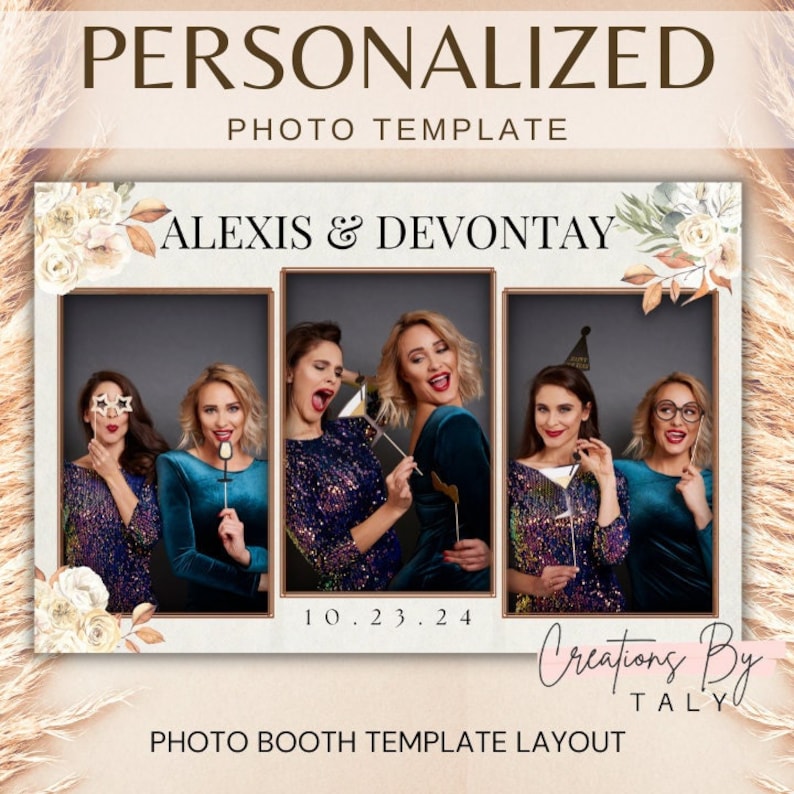 Custom Photo Booth Template Design, Personalized Digital Photobooth ...