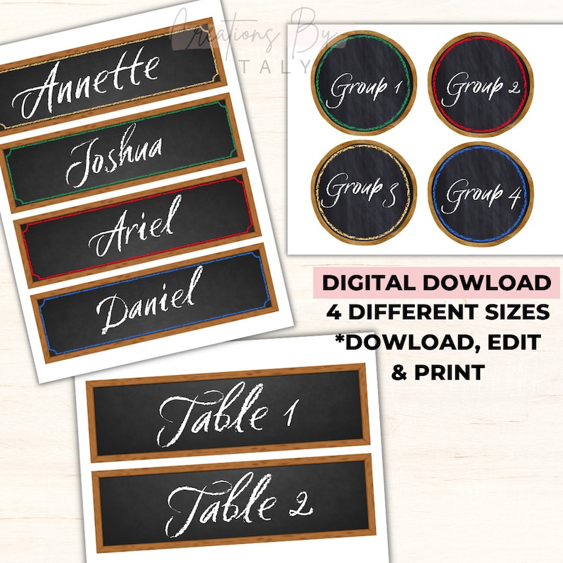 Chalk Board Classroom Labels, Student Locker Name Tags Chalk Color Name ...