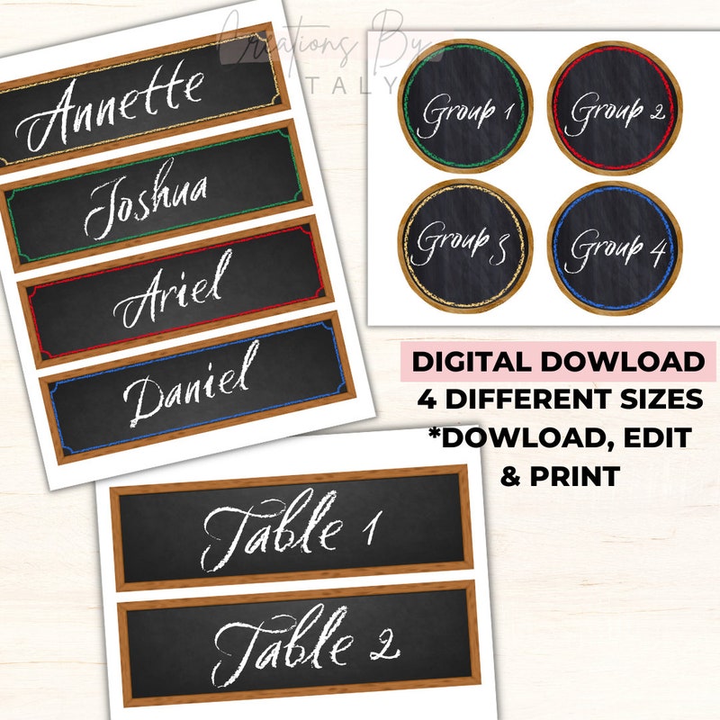 Chalkboard Tags - Etsy