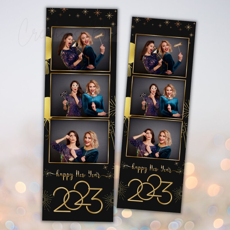 New Year Photo Booth Template, Salsa Booth Holiday Photo Booth Template ...