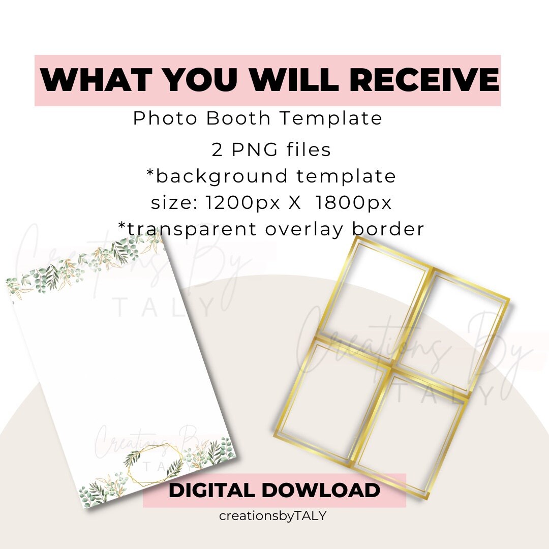 Wedding Photo Booth Template/ Photo Booth Template / Salsa Booth ...