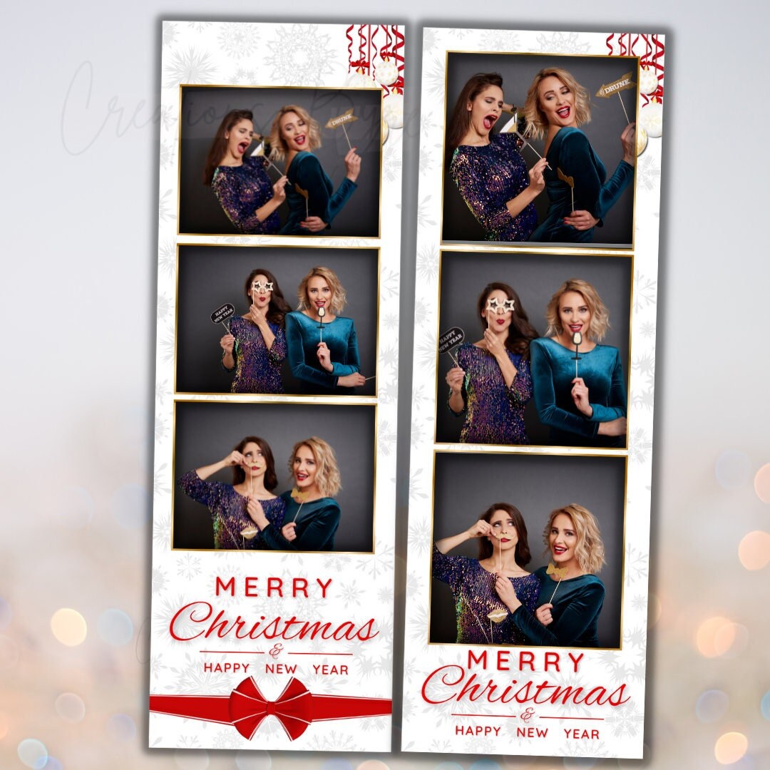 Holiday Photo Booth Template, Christmas Photo Booth Template, Photo ...