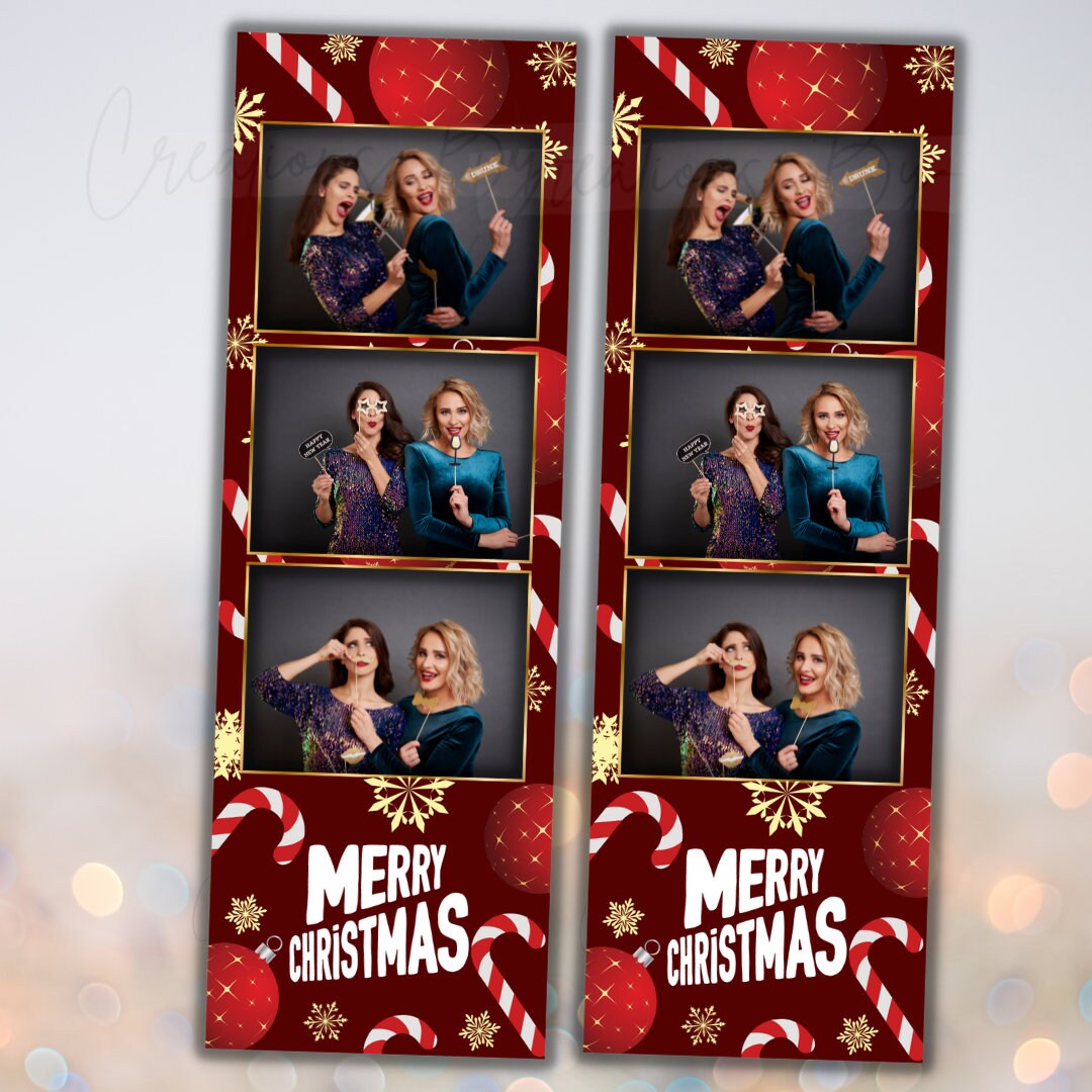 Holiday Photo Booth Template, Christmas Photo Booth Template, Photo ...