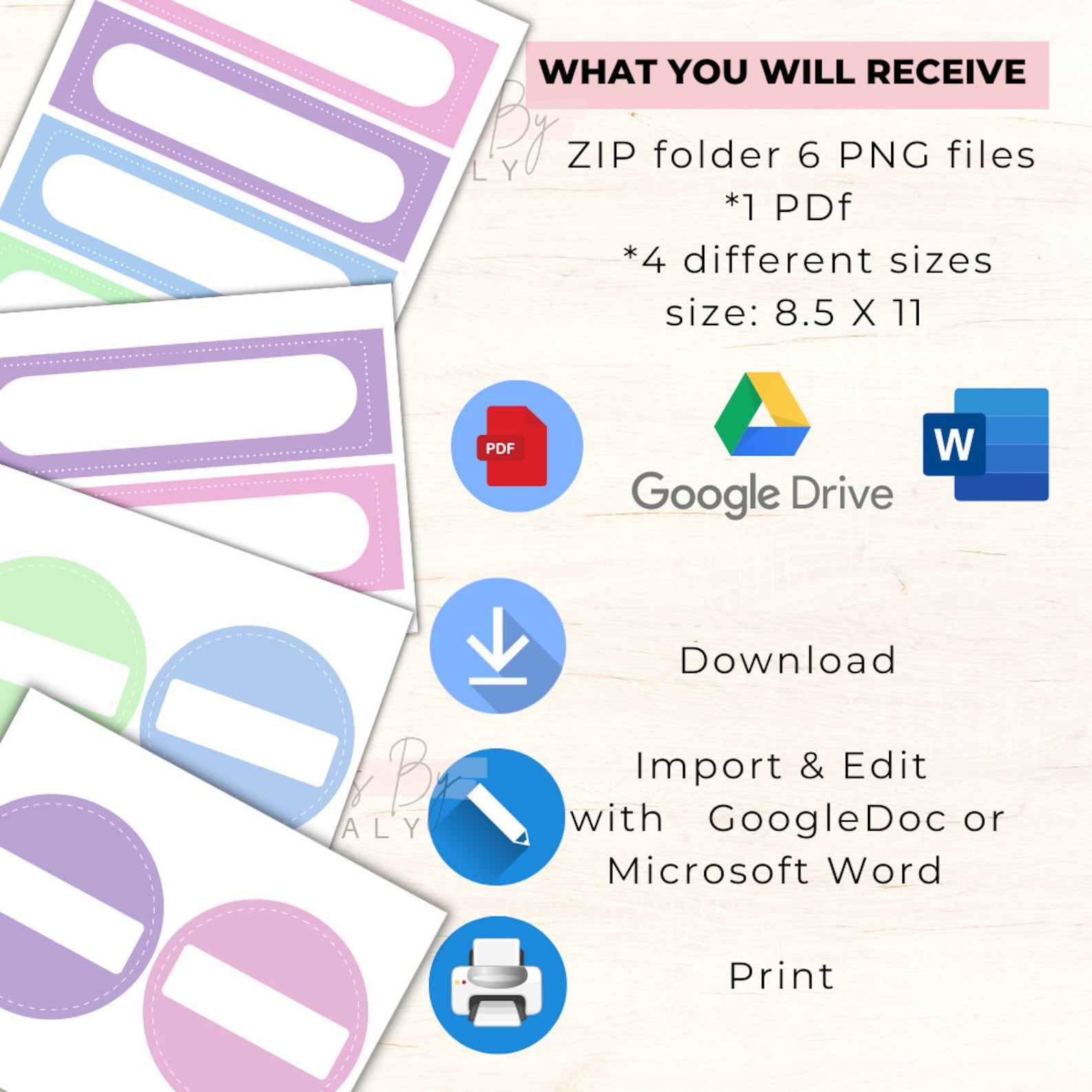 Pastel Classroom Labels, Student Locker Name Tags Pastel Color Name ...